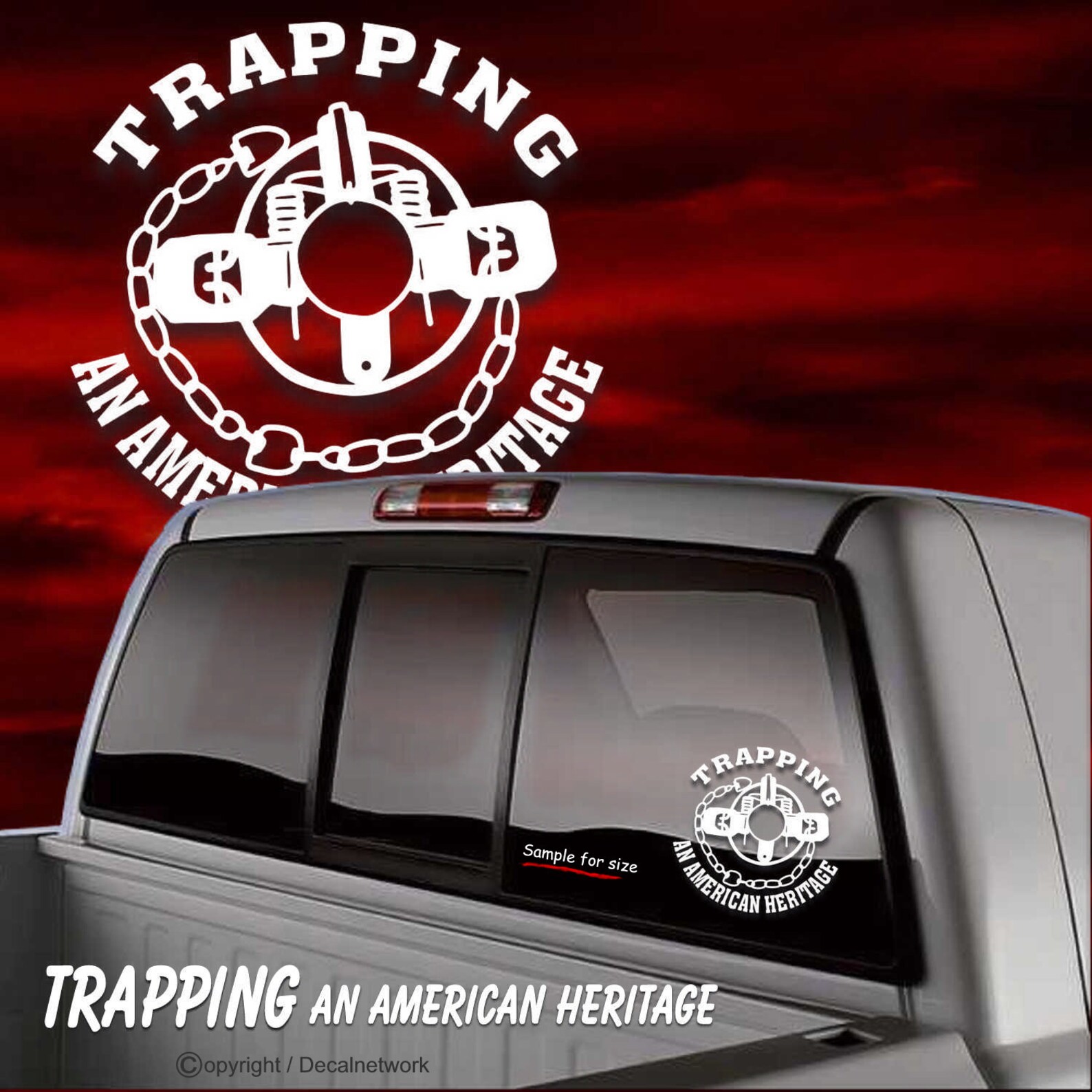 Trapping Vinyl Decal Trapper Window Sticker American Heritage - Etsy