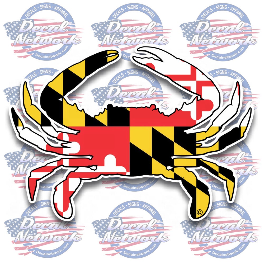 5"x 7" Maryland Flag Blue Crab Decal Car Truck Suv Stickers Set of 2 - Etsy