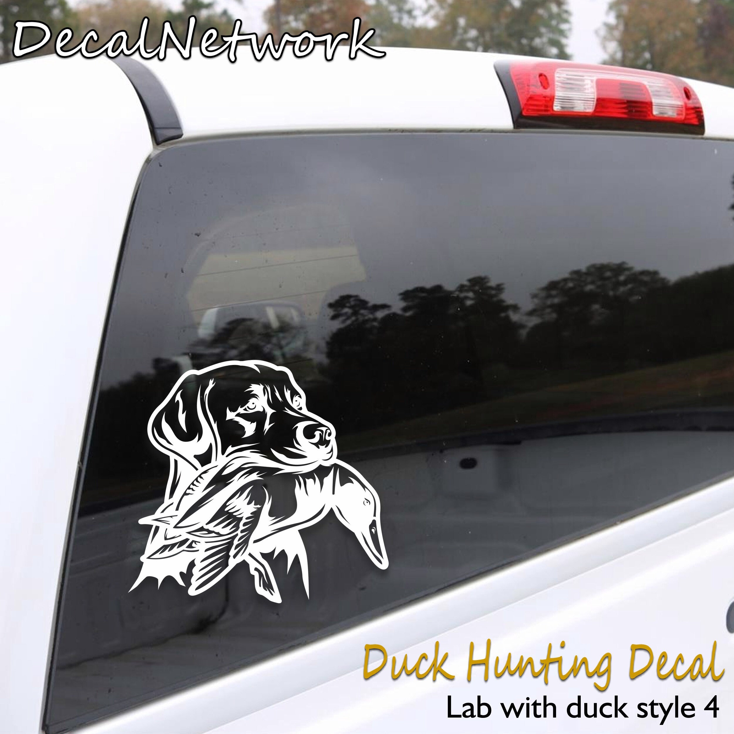 Duck Hunting Waterfowl Vinyl Decal Lab With Mallard 4 - Etsy