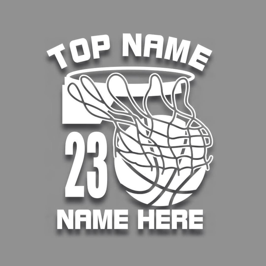 Basketball Hoop Window Decal Personalized Sports Team Sticker 6" Buy 2 ...