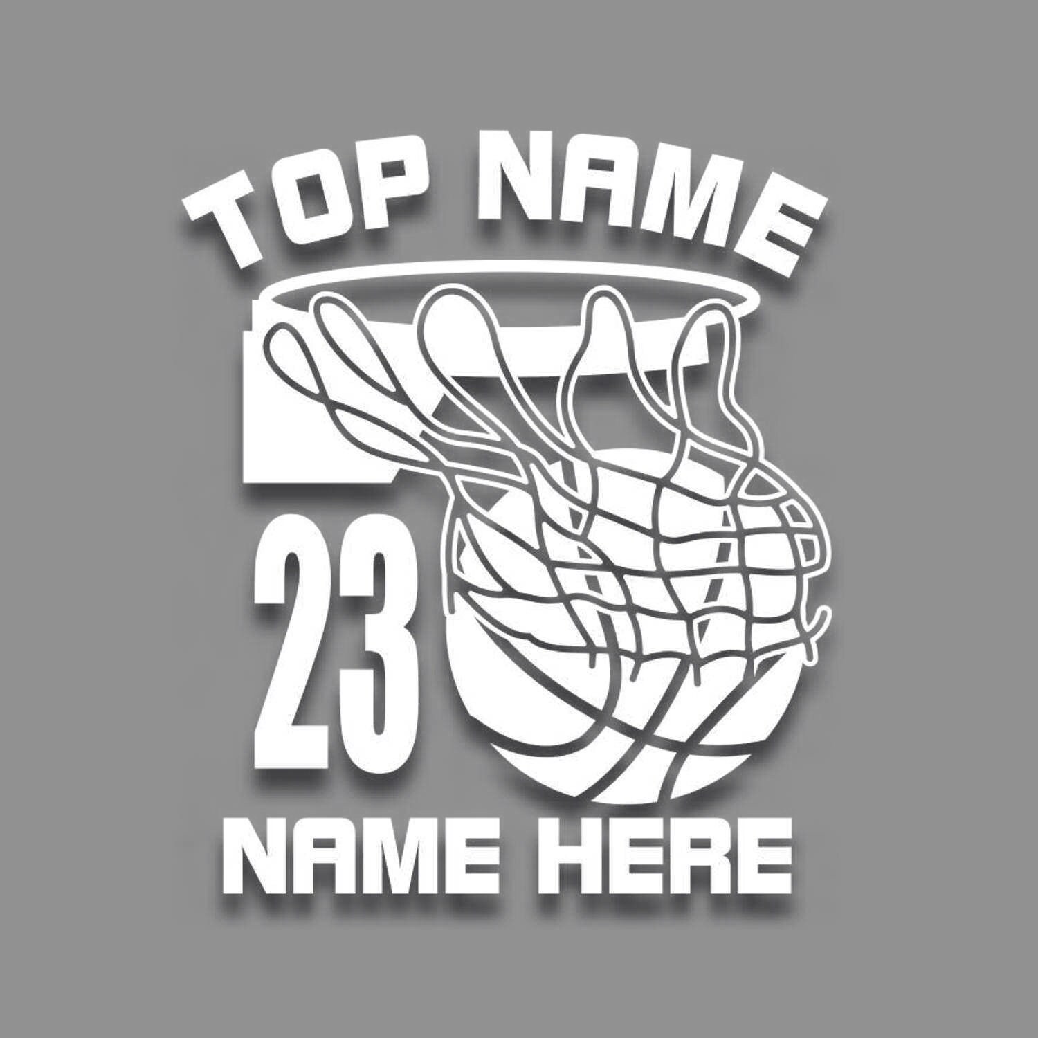 Basketball Hoop window decal Personalized sports team sticker | Etsy