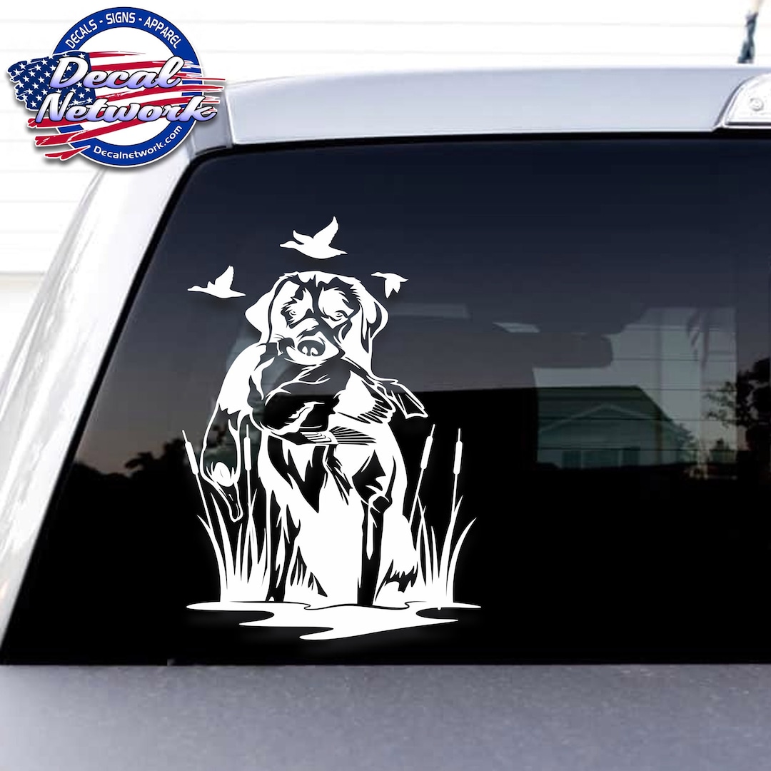Duck Hunting Waterfowl Vinyl Decal Lab With Mallard 2 - Etsy