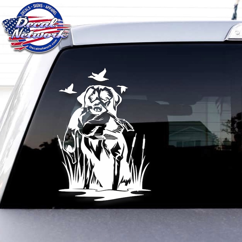 Duck Hunting Waterfowl Vinyl Decal Lab With Mallard 2 - Etsy