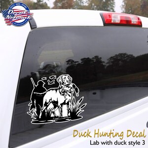 Duck Hunting Waterfowl Vinyl Decal Hunter With Lab and Mallard 3 - Etsy