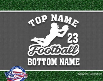Football Window Decal Personalized Sports Team Sticker | Etsy