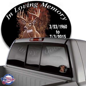 In Loving Memory Of, Personalized, Vinyl Decal, Whitetail Deer, Buck ...
