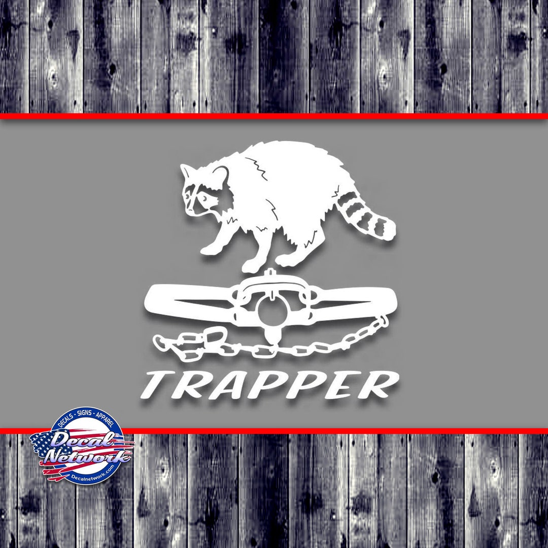 Coon Trapper Vinyl Decal Trapping Design Truck Car Suv Window Sticker ...