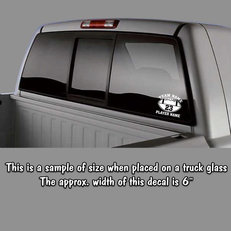 Football Window Decal Personalized Sports Team Sticker | Etsy