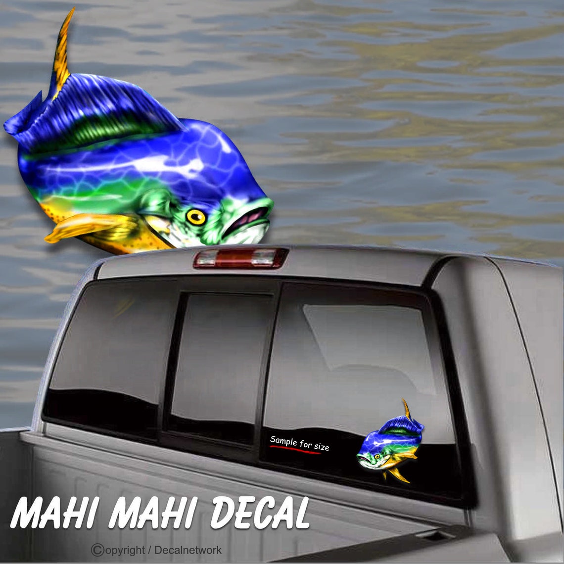 Mahi Mahi Fish Fishing Vinyl Decal 5.5x 7.5 - Etsy