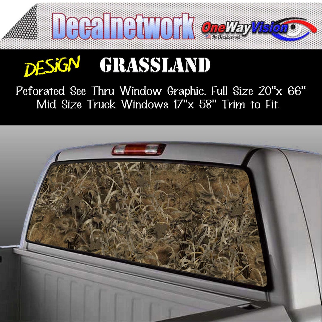Camouflage Window Graphic Grassland Camo Truck Window Vehicle Decal ...
