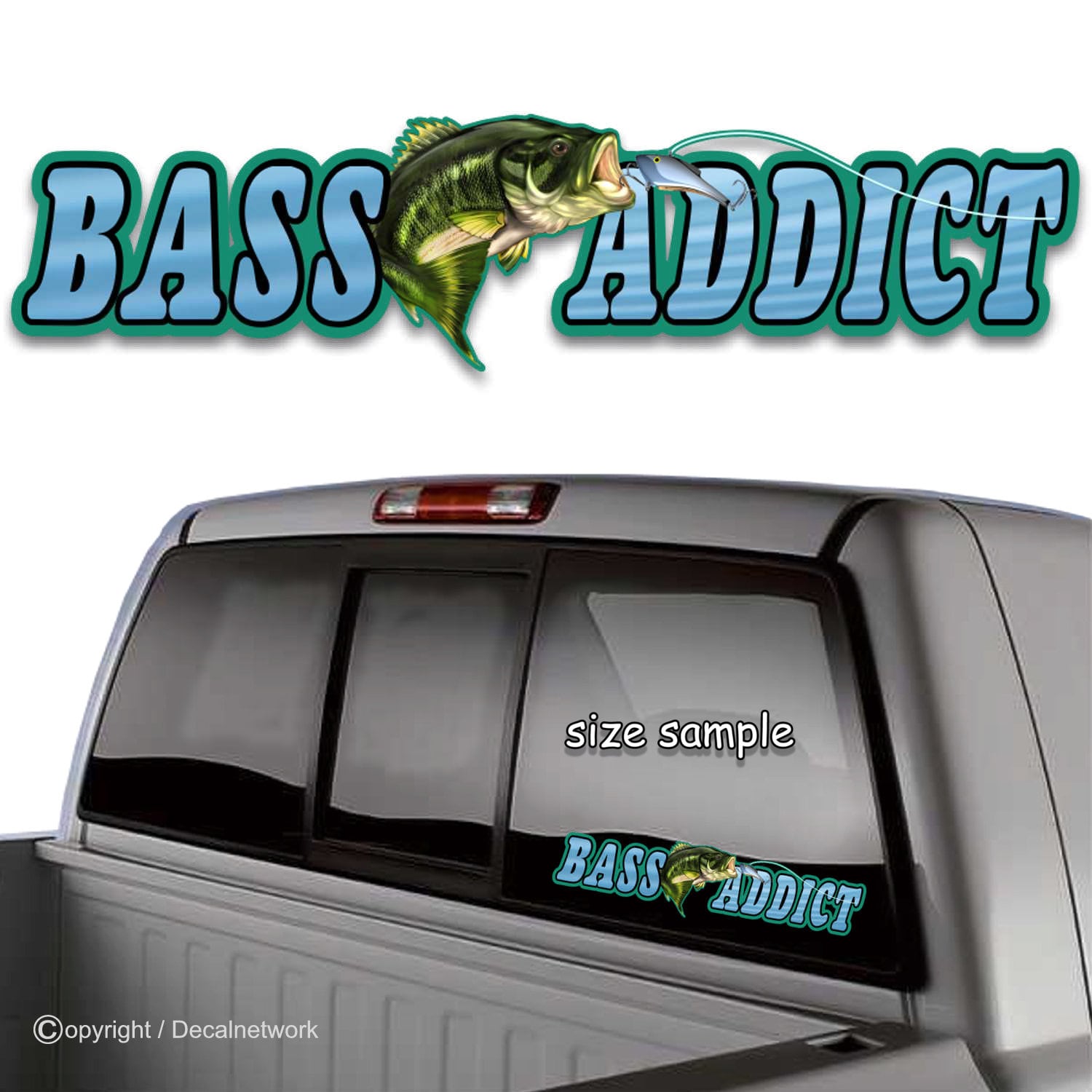 Bass Addict Vinyl Decal Full Color Fishing 5.5x - Etsy