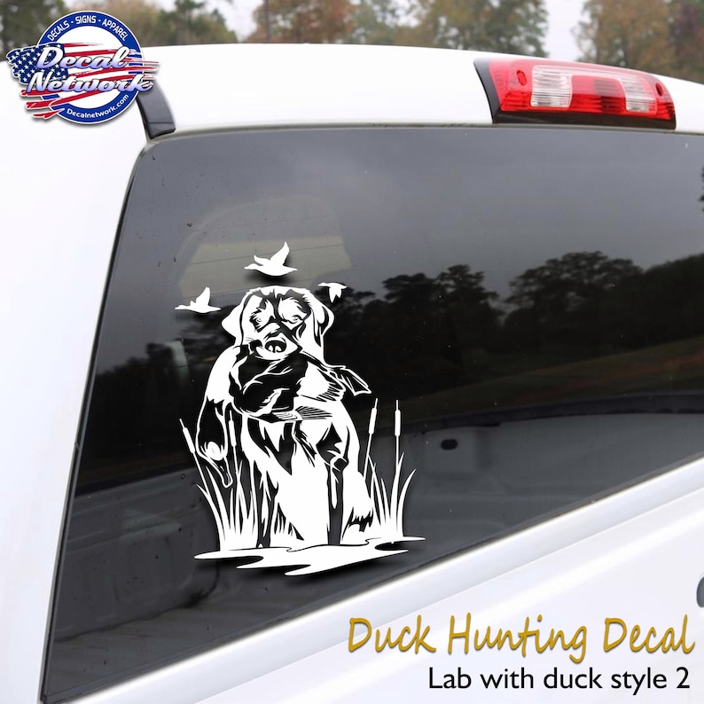Duck Hunting Waterfowl Vinyl Decal Lab With Mallard 2 - Etsy