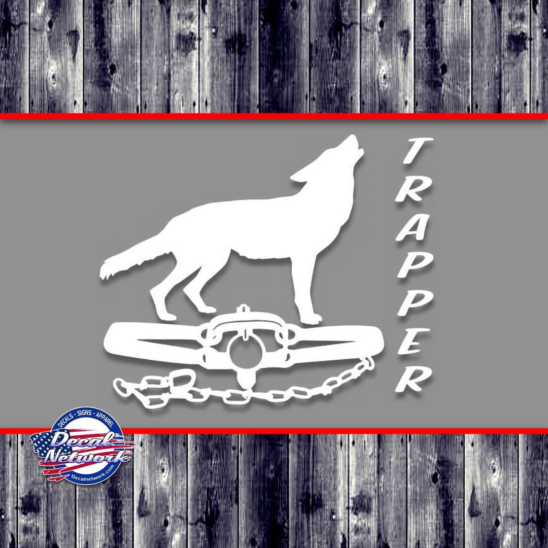 Coyote Trapper Vinyl Decal Trapping Design Truck Car Suv Window Sticker ...