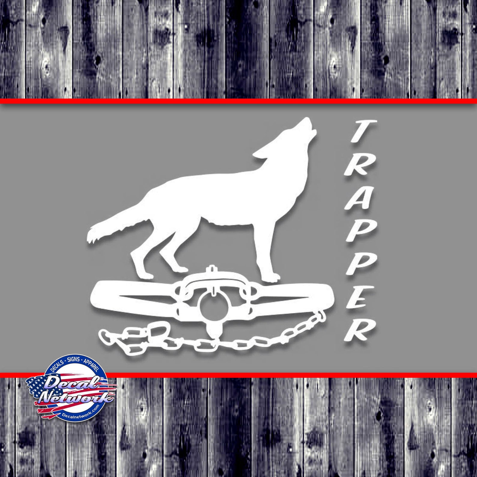 Coyote Trapper Vinyl Decal Trapping Design Truck Car Suv Window Sticker ...