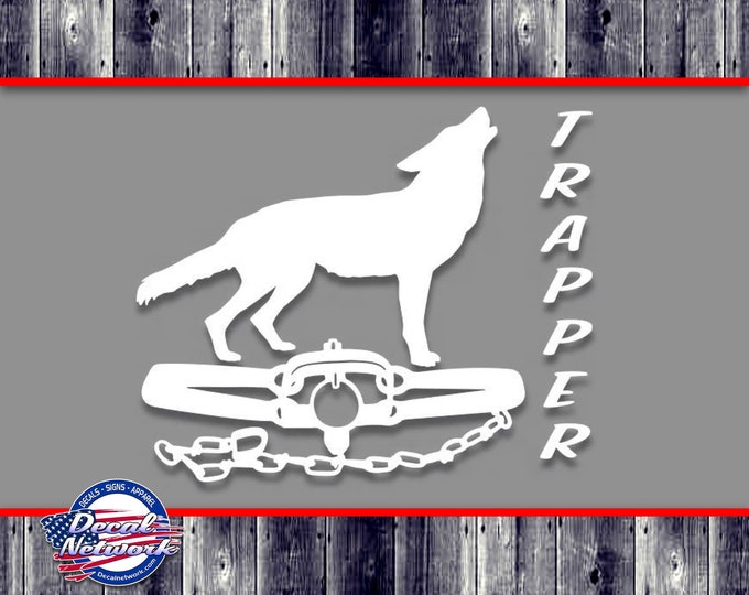 Coyote Trapper Vinyl Decal Trapping Design Truck Car Suv Window Sticker ...