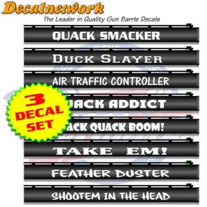 Gun Barrel Decals, Shotgun, Hunting, Duck Hunting, Goose Hunting, Vinyl ...