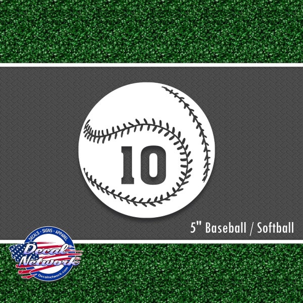 Softball Window Decal - Etsy