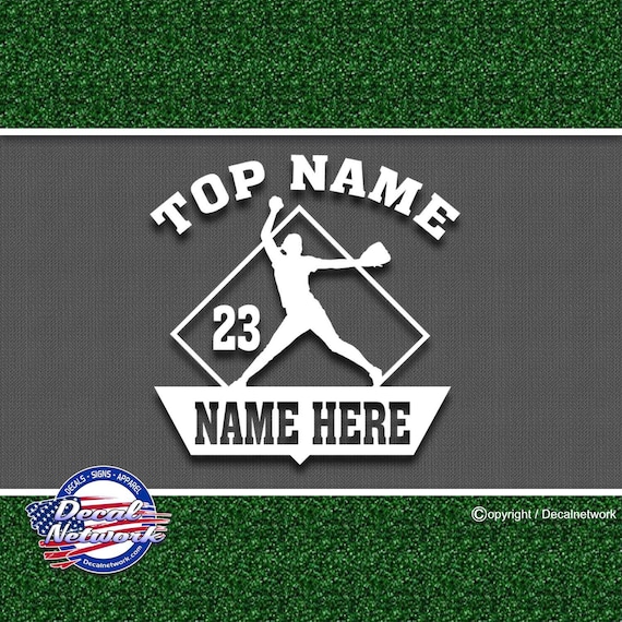 Softball Diamond Fastpitch Team Vinyl Decal Personalized | Etsy