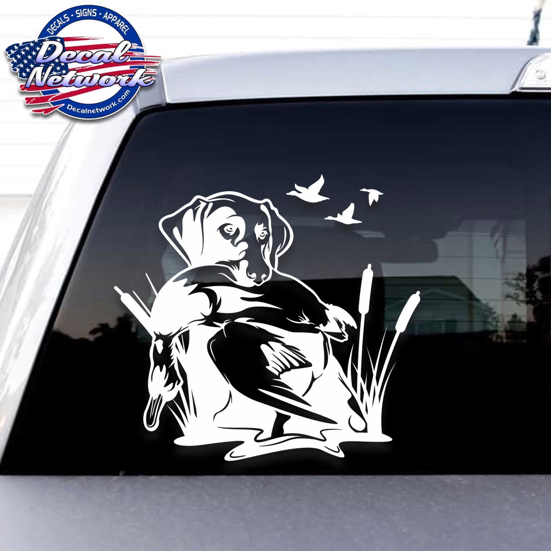 Duck Hunting Waterfowl Vinyl Decal Lab With Mallard 1 - Etsy