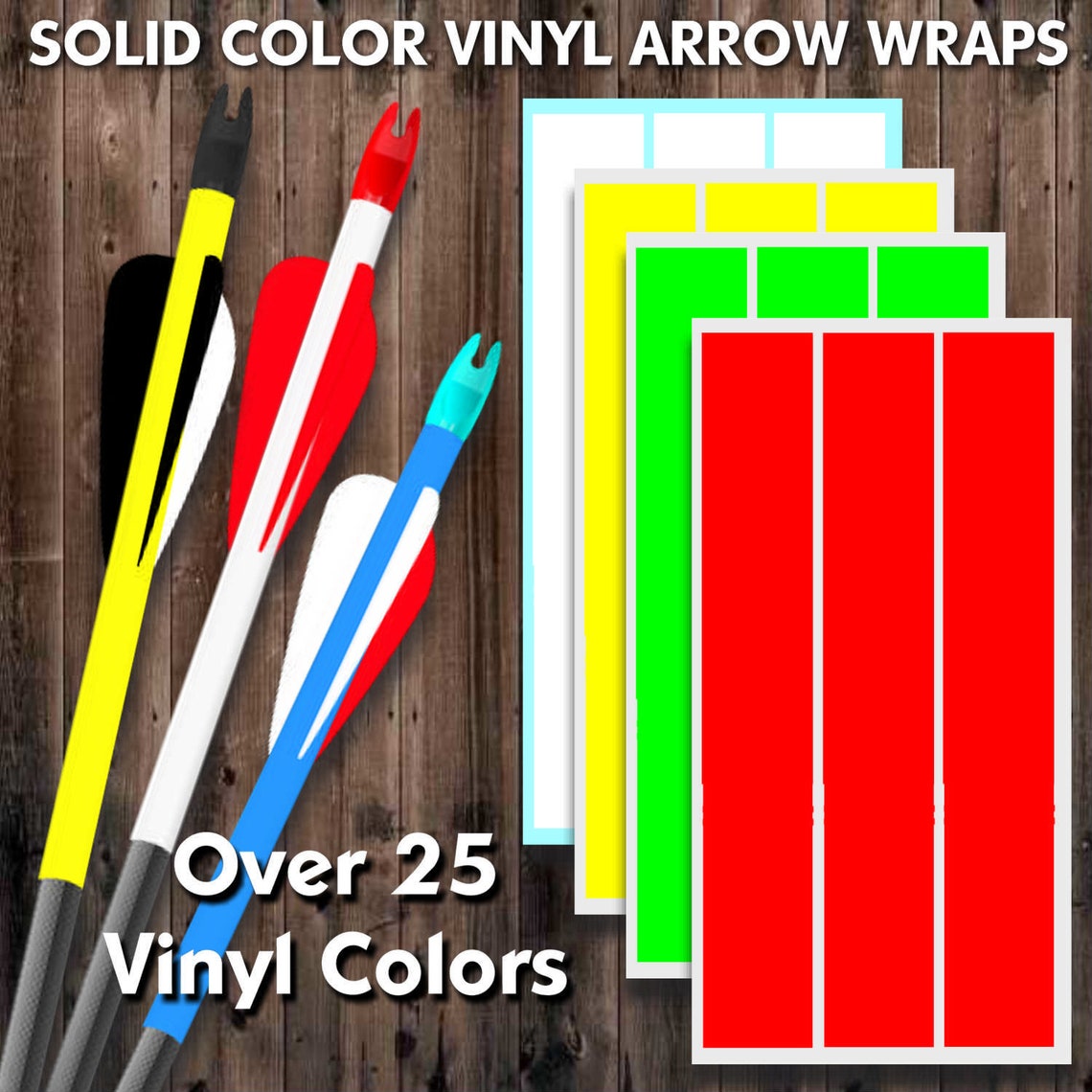 Solid 1 Color, Vinyl, Arrow Wraps, for Archery, Arrows, Arrow Building ...