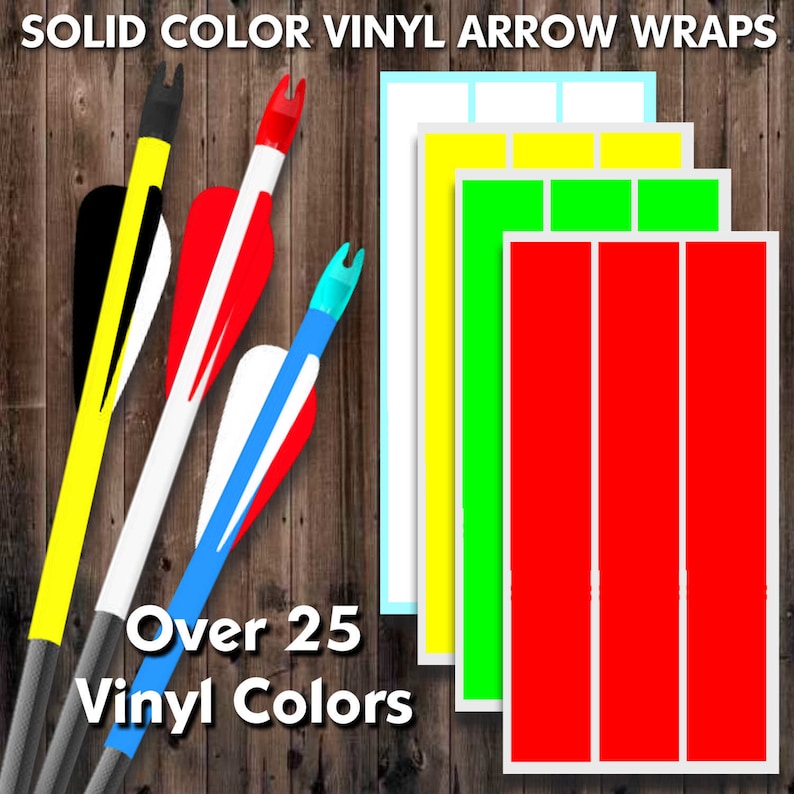 Solid 1 Color, Vinyl, Arrow Wraps, for Archery, Arrows, Arrow Building ...