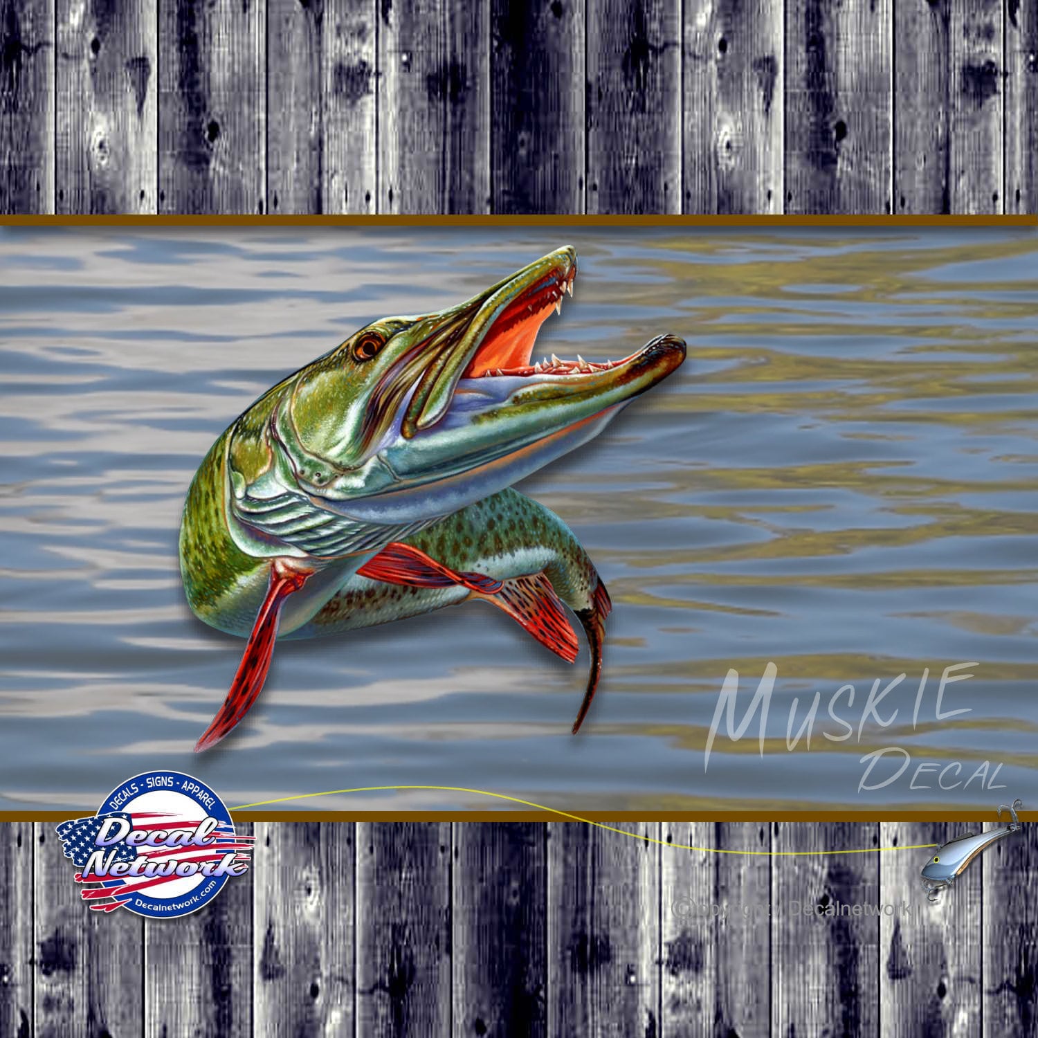 Muskie Fish Fishing Vinyl Decal 7"x 7" Truck Car Suv Window Sticker - Etsy