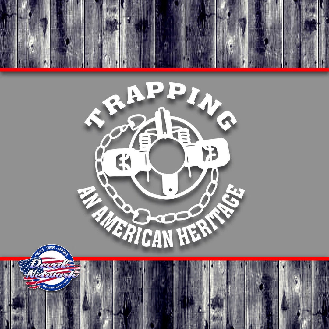 Trapping Vinyl Decal Trapper Window Sticker American Heritage Vehicle ...