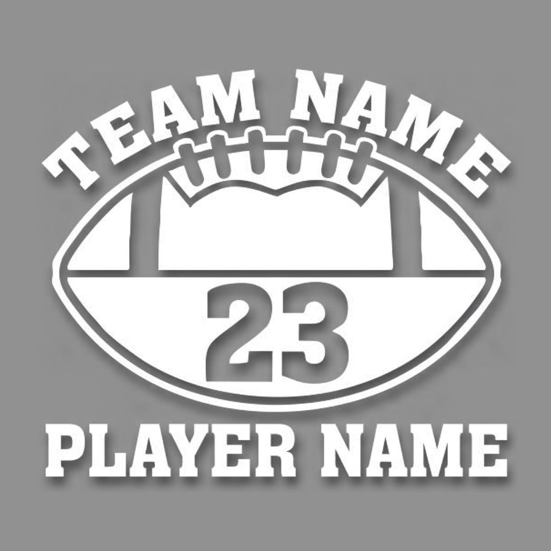Football Window Decal Personalized Sports Team Sticker 5.5"x 5.5" Buy 2 ...