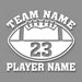 Football Window Decal Personalized Sports Team Sticker 5.5"x 5.5" Buy 2 ...