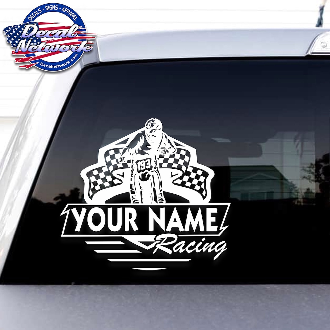 MX Motocross Racing Custom Personalized Vinyl Window Decal Sticker - Etsy