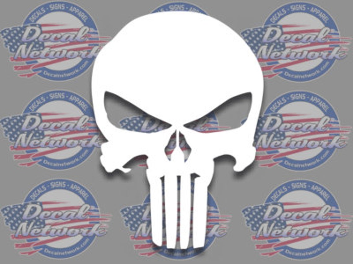 Punisher Skull Vinyl Decal Vehicle Window Glass Sticker - Etsy