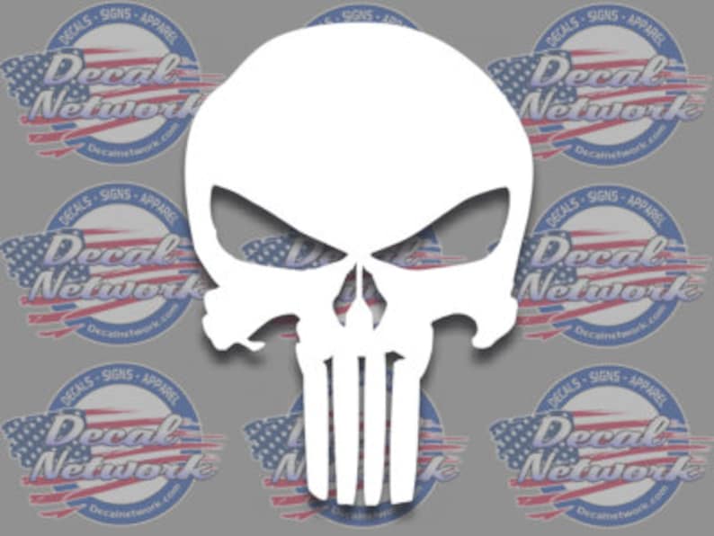 Punisher Skull Vinyl Decal Vehicle Window Glass Sticker - Etsy