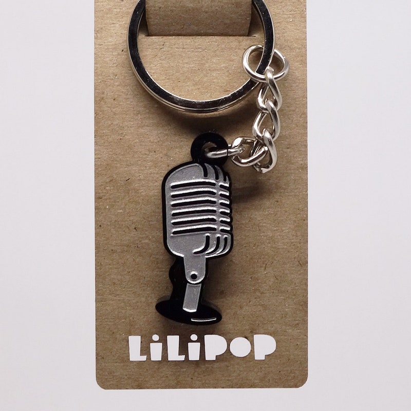 Mic Keychain - Etsy