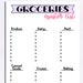 Grocery Shopping Master List: Hobonichi Weeks/cousin Notes Page Sticker ...
