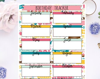 Birthday Tracker | Etsy
