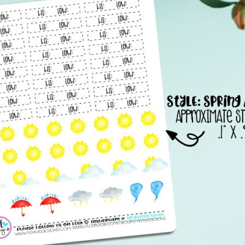 Craft Supplies & Tools W04 63 Snow Weather Tracking Stickers Paper ...