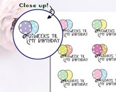 Birthday Count Down Stickers Perfect for All Size Planners. - Etsy