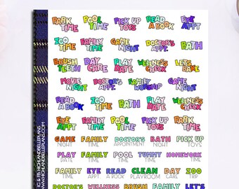 Action Word Stickers - Etsy