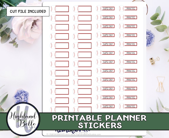 Baseball PRINTABLE Planner Stickers - Etsy