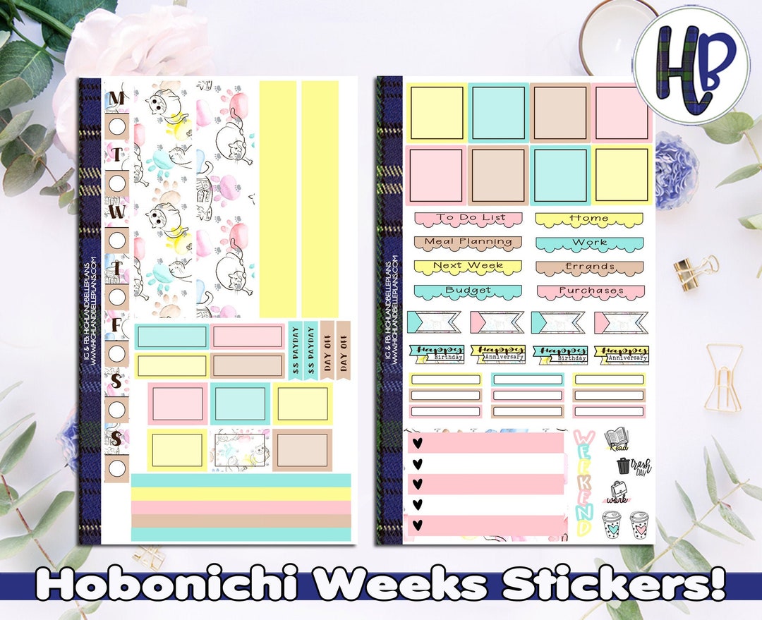 Purr-fect Weekly Kit! Designed to Fit the Hobonichi Weeks Planner - Etsy