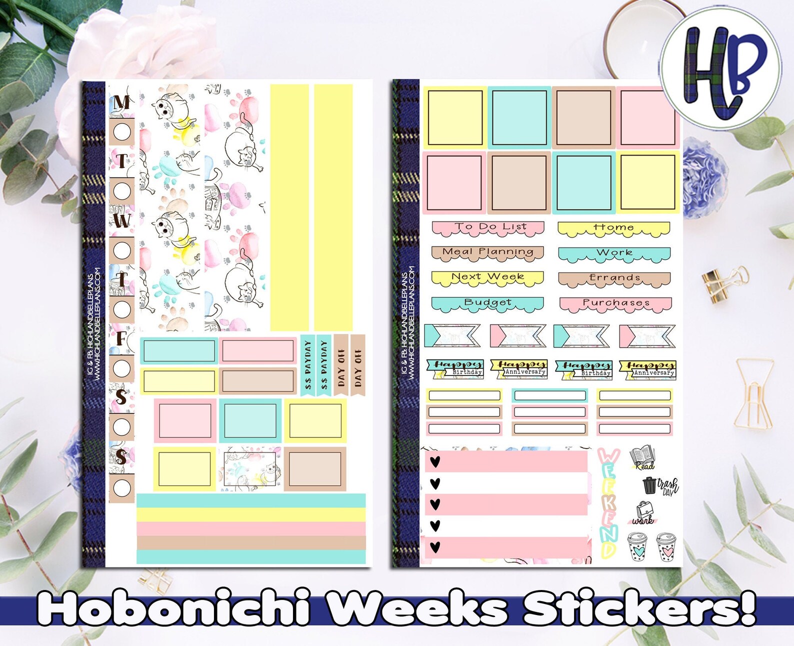 Purr-fect Weekly Kit Designed to Fit the Hobonichi Weeks - Etsy