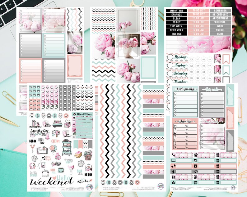 Peony Dream Deluxe Weekly Planner Kit! - Etsy