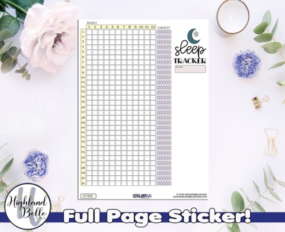 Notes Page Sticker: Monthly Sleep Tracker | Etsy