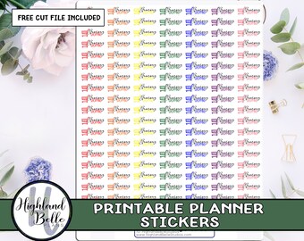 Grocery Shopping Planner Stickers - PRINTABLE - Etsy