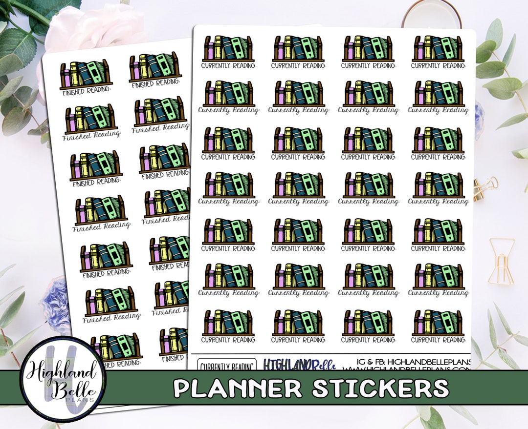 Currently / Finished Reading- Planner Stickers! Perfect for All ...