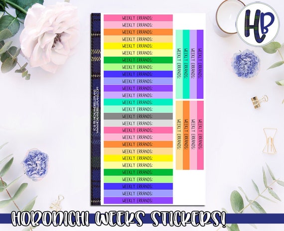 Hobonichi Weeks Weekly Errands Headers | Etsy