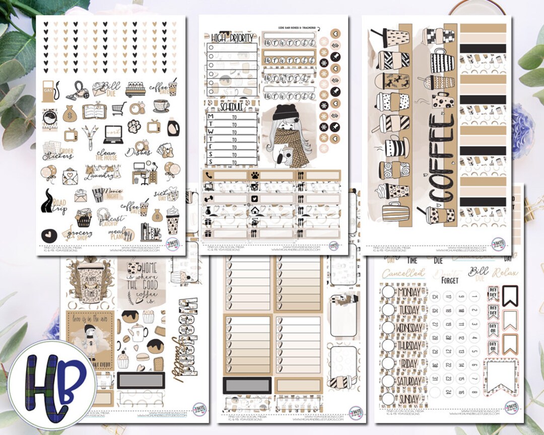 Cozy Coffee Deluxe Weekly Planner Kit! Available in Horizontal and ...