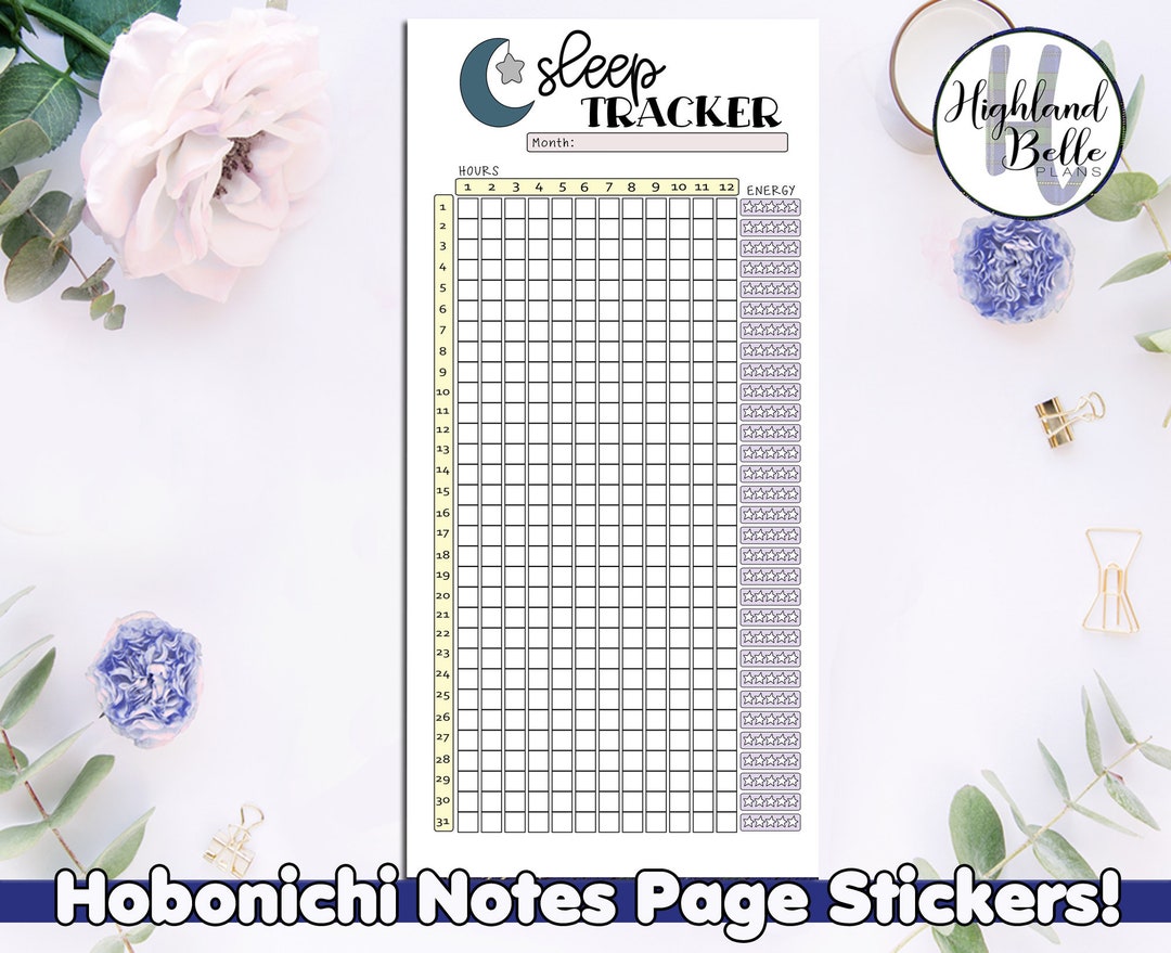 Sleep Tracker: Hobonichi Weeks/cousin Notes Page Sticker - Etsy