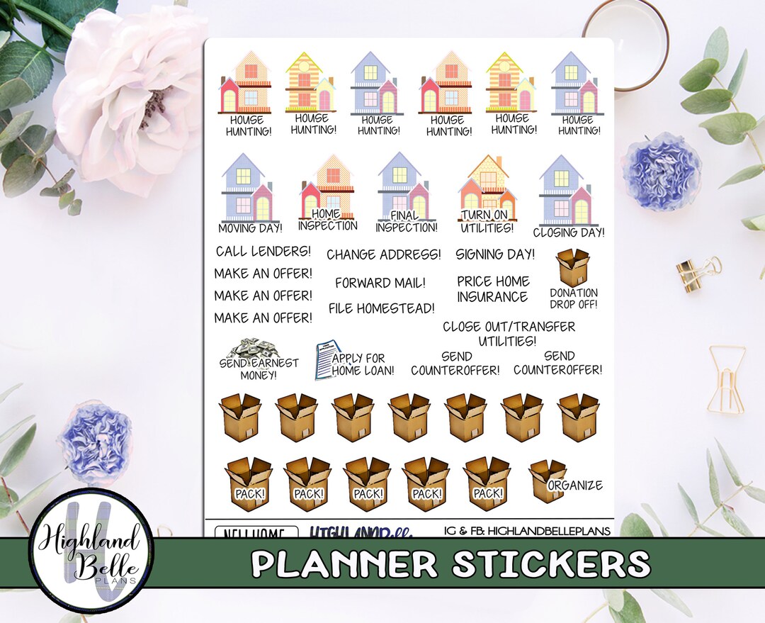 Buying a New Home / House Hunting Stickers! - Etsy