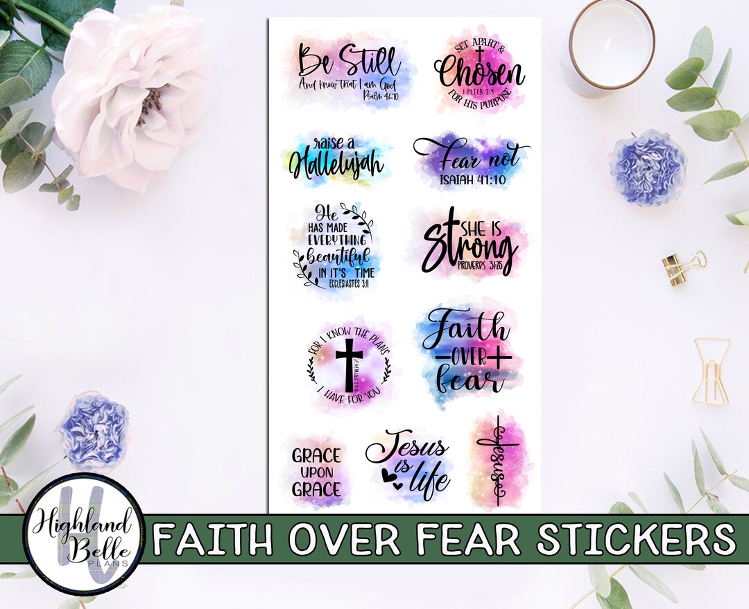 Faith Over Fear Planner Stickers! - Etsy